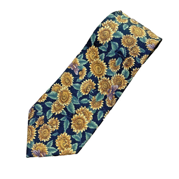 Beans Mcgee | Accessories | Beans Mcgee Necktie Navy Blue Yellow ...